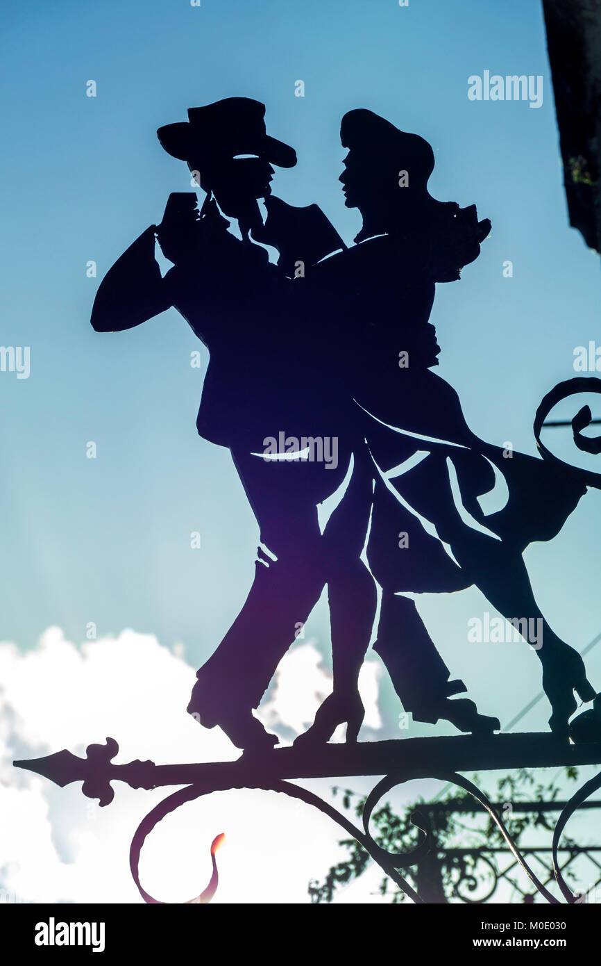 Buenos Aires Argentina,San Telmo,metal sign,tango dancers,Hispanic ...