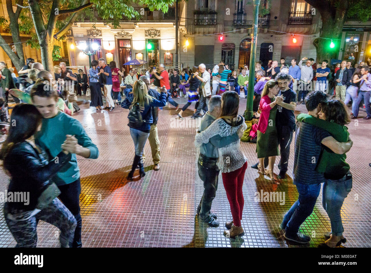 Buenos Aires Argentina,San Telmo,Plaza Dorrego,night nightlife evening ...