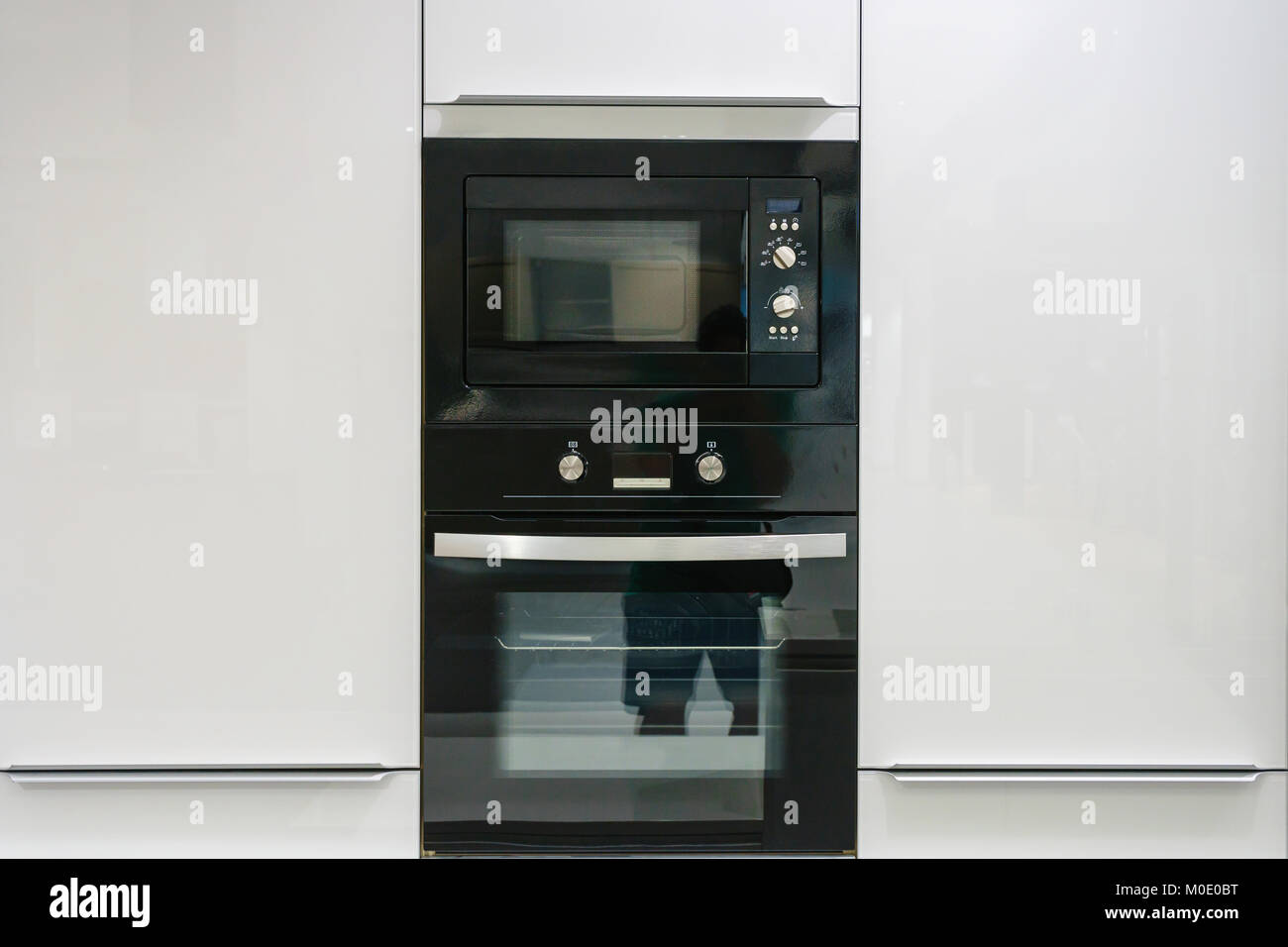 Modern kitchen interior with built-in appliances Stock Photo - Alamy