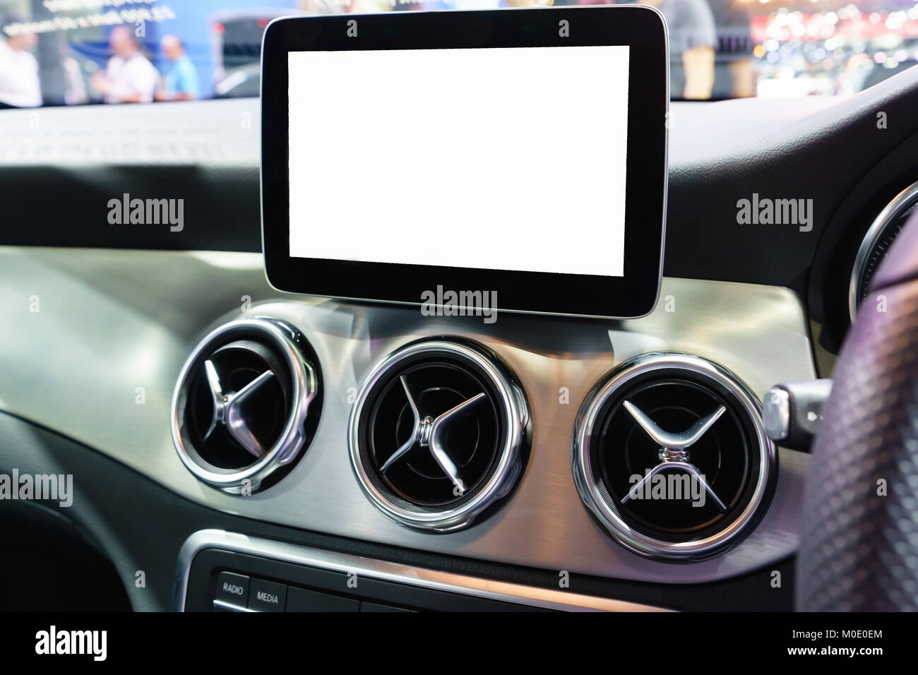 blank modern car's display screen Stock Photo - Alamy