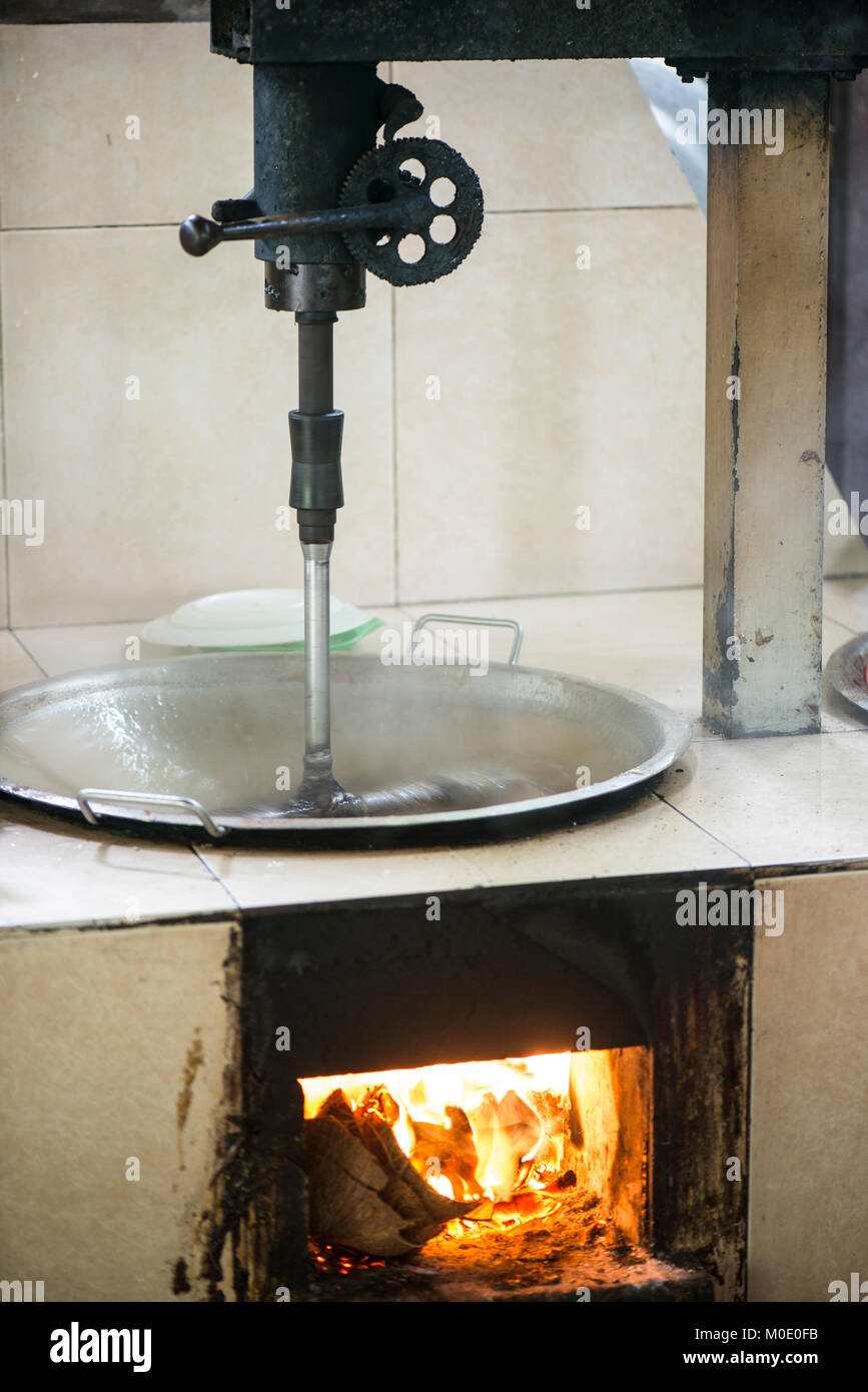 Rice paper manufacture, Mekong delta, Vietnam Stock Photo - Alamy