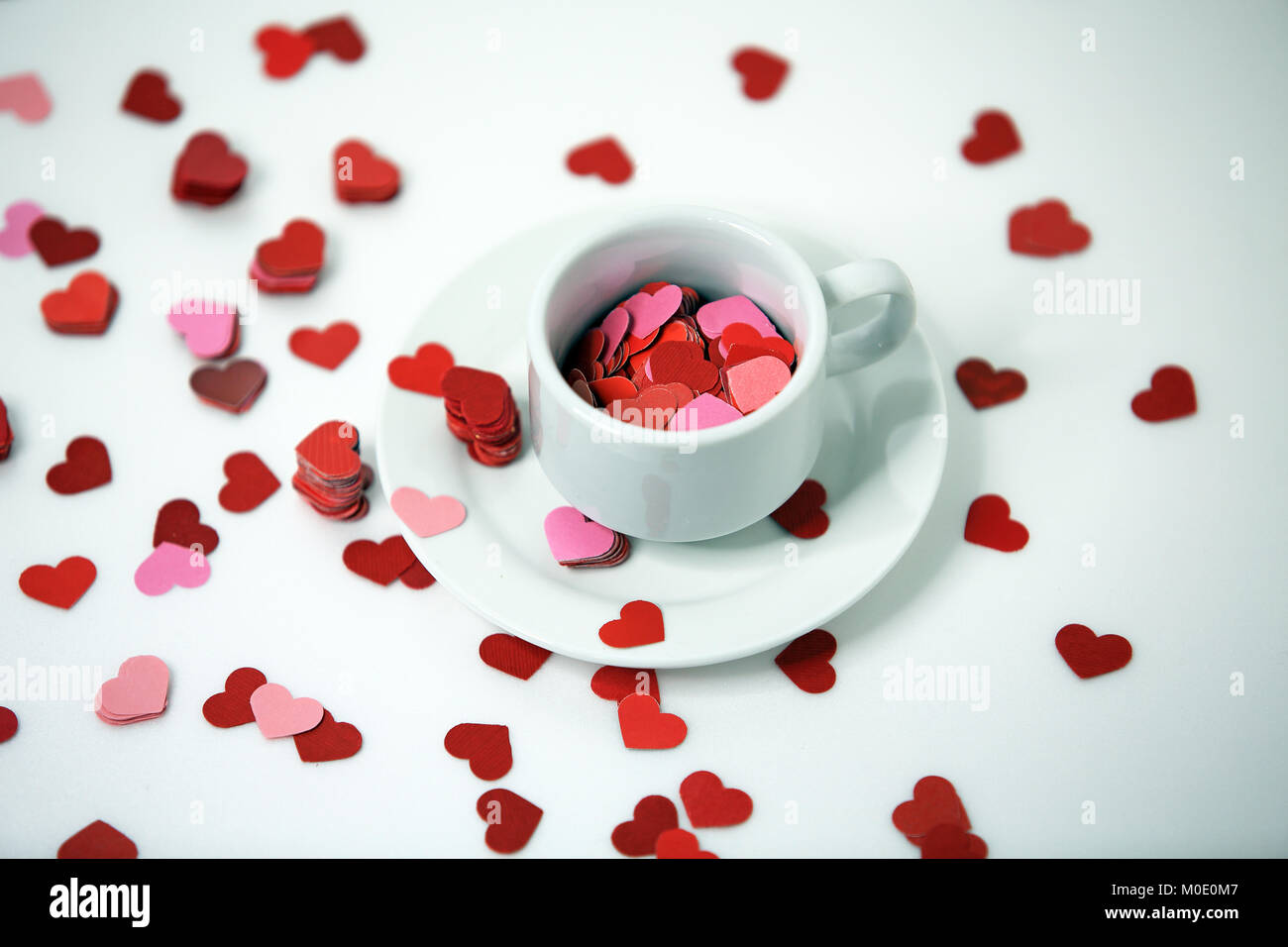 Valentines day Heart background with i love you " i love u ", cup of ...
