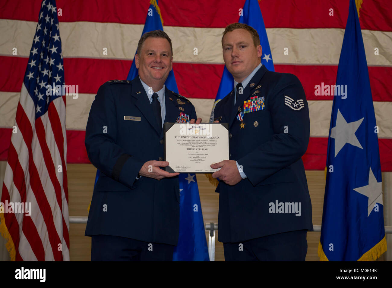 U.S. Air Force Staff Sgt. Christopher Lewis, a combat controller with ...