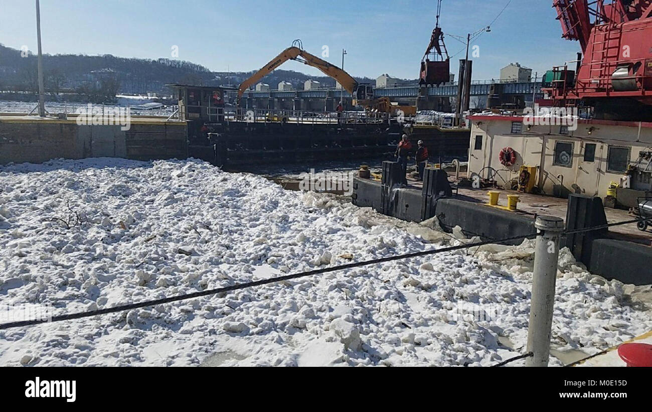 U.S. Army Corps of Engineers members and industry partners continue ice ...