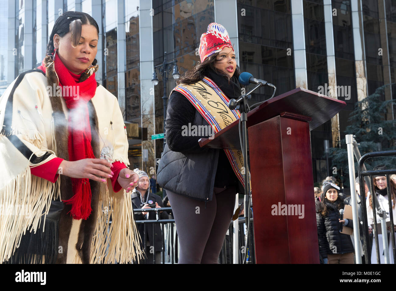 New York, United States. 20th Jan, 2018. Miss Native American USA ...