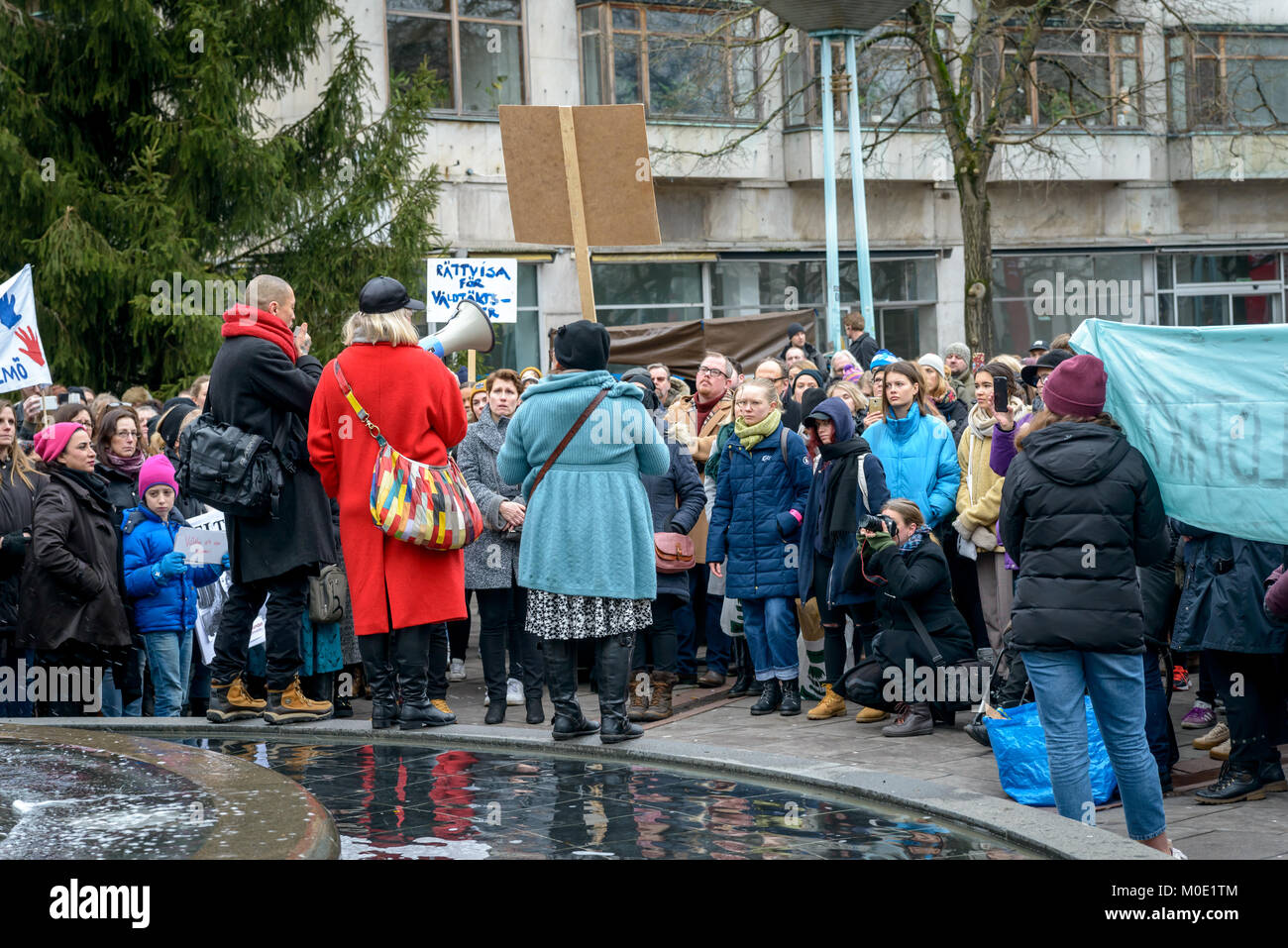 Malmo, Sweden. 20th Jan, 2018. A demonstrations protesting a series of ...