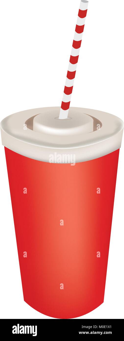 soda cup with straw, vector Stock Vector Image & Art - Alamy