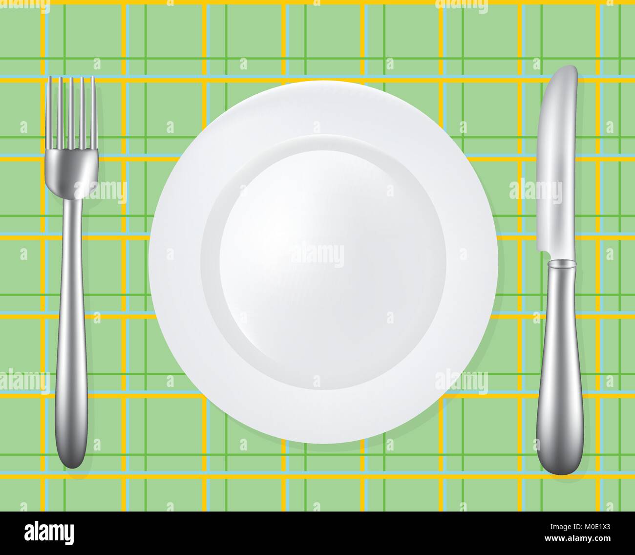 Clean table setting on Stock Vector Images - Alamy
