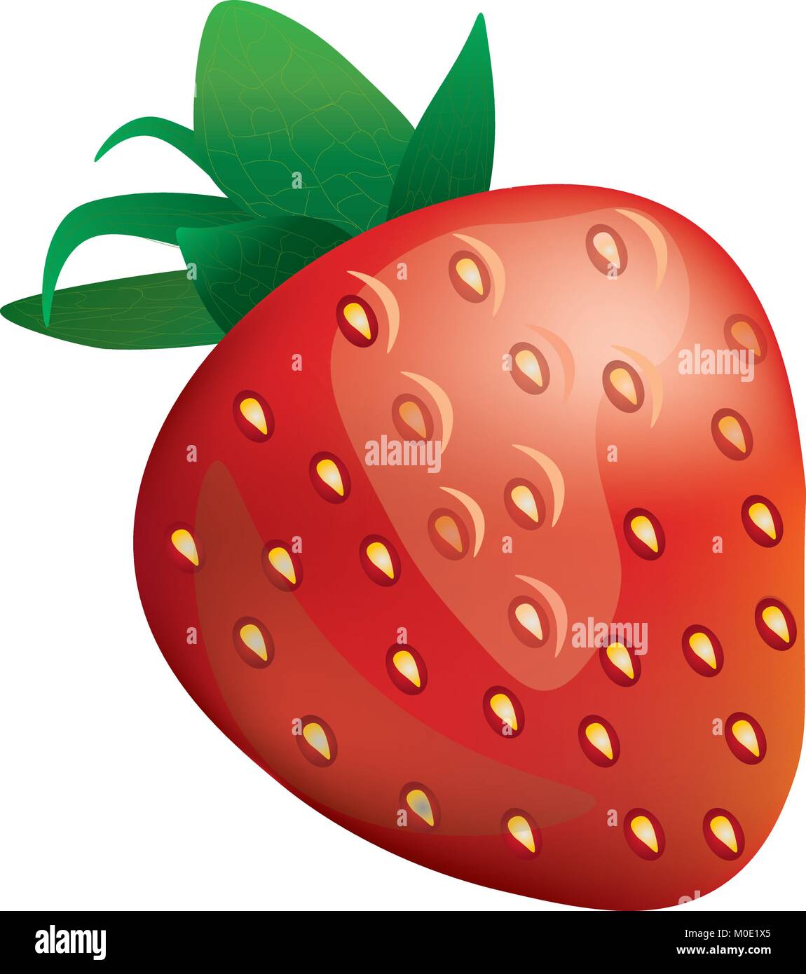 Strawberry on white background Stock Vector Image & Art - Alamy