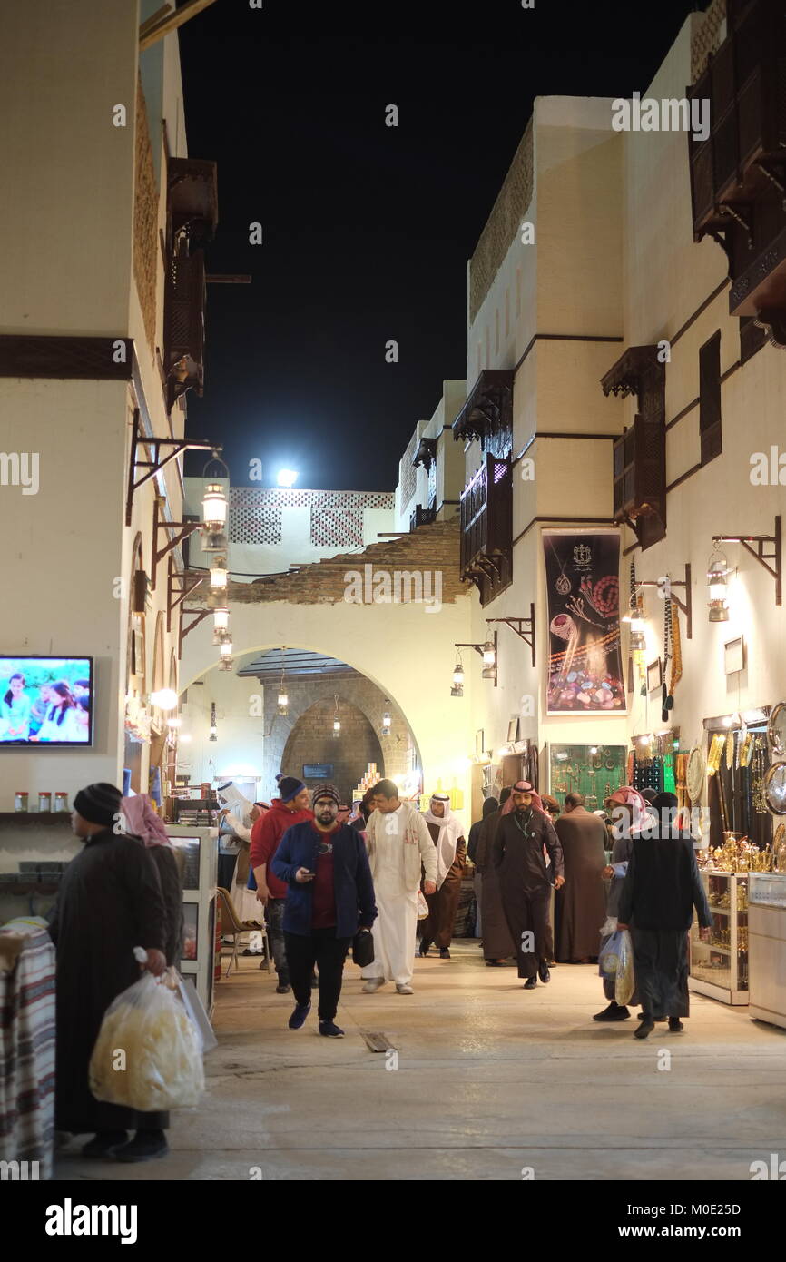 Jeddah booth in the Annual Janadriyah Festival in Saudi Arabia. People ...