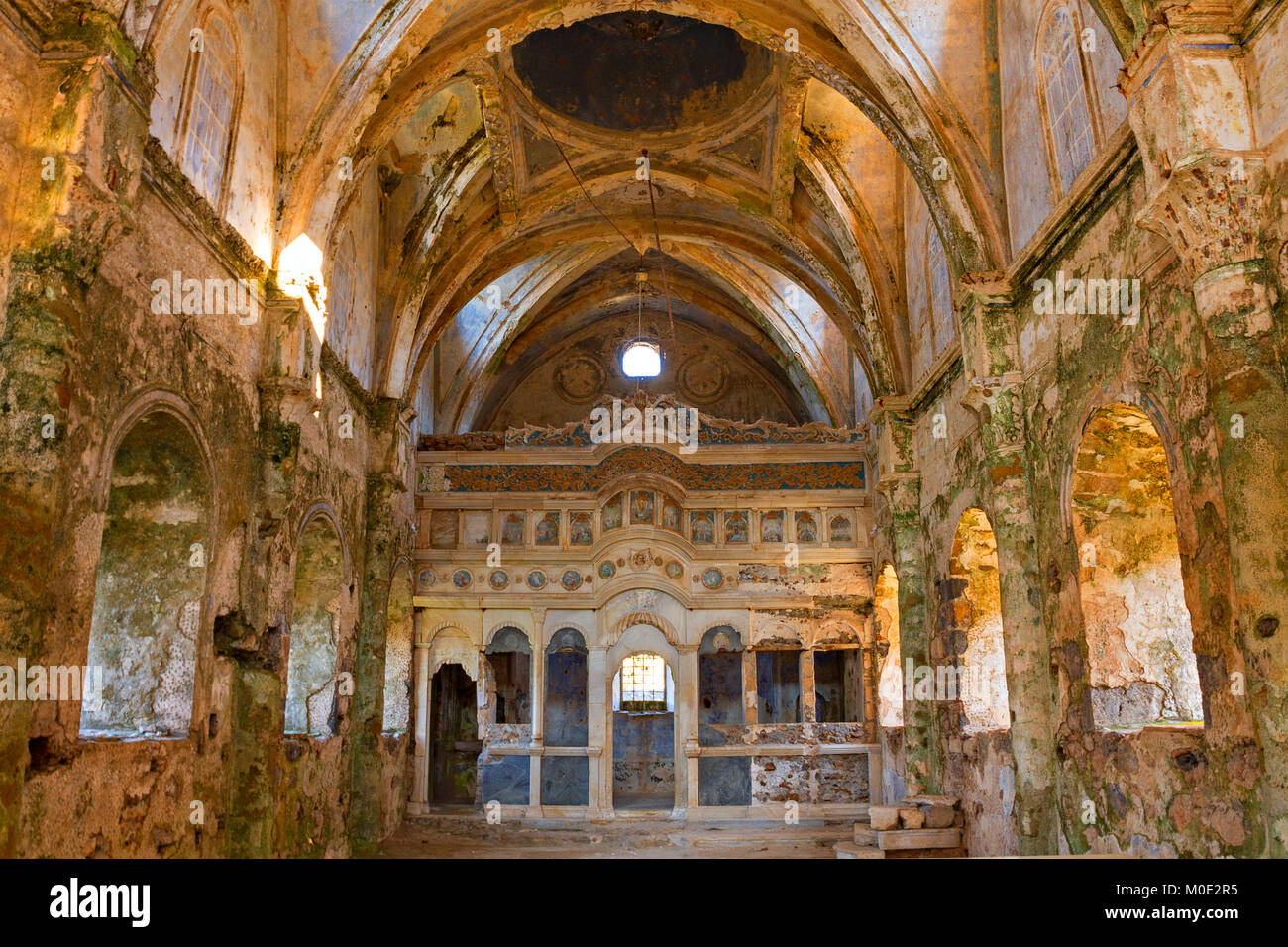 Abandoned Greek Orthodox Church in the village of Kayakoy, in Fethiye ...