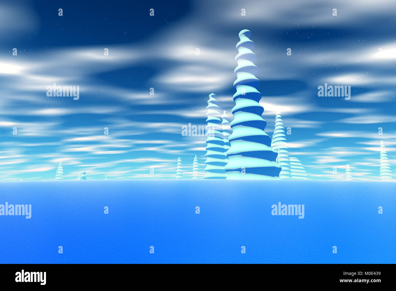 Alien Planet. Landscape of stranger planet. Desert. 3D rendering Stock ...