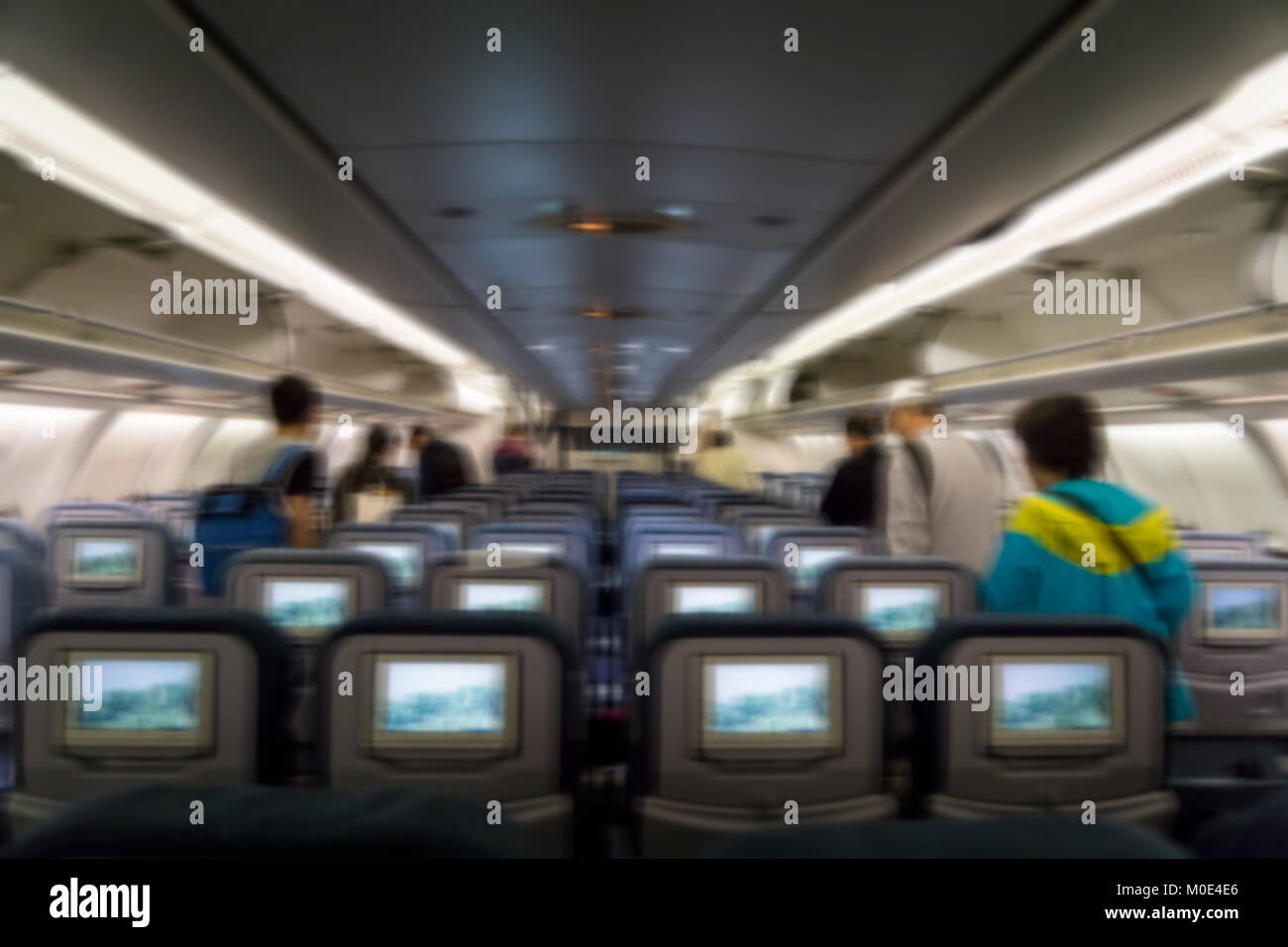 Inside busy airplane hi-res stock photography and images - Alamy