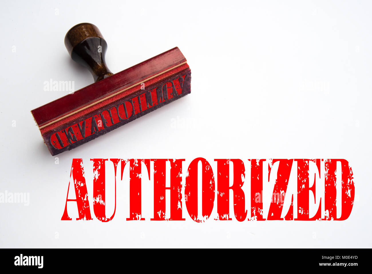 AUTHORIZED rubber stamp Stock Photo - Alamy