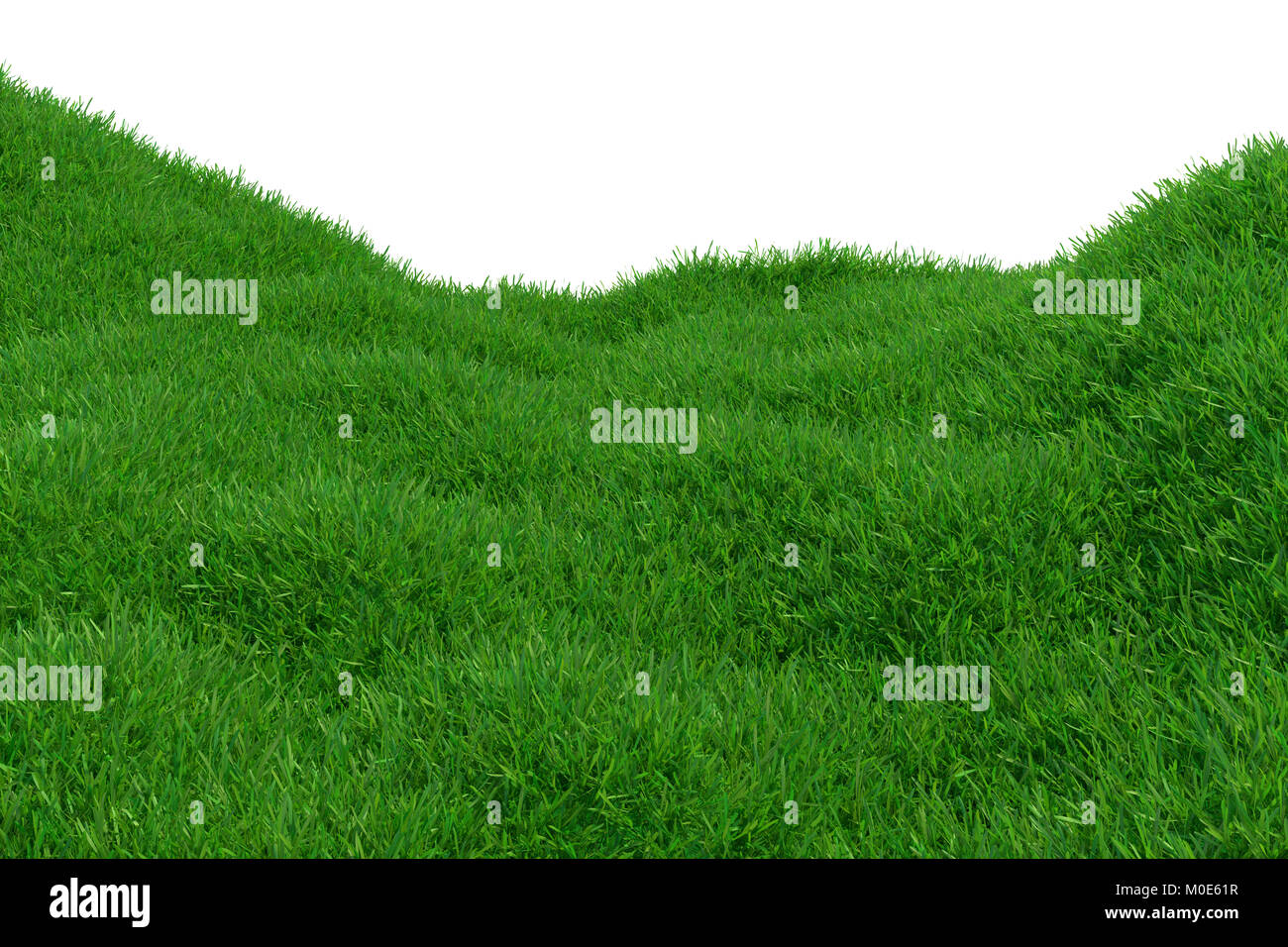 Green meadow in mountain. Composition of nature. 3d rendering Stock ...