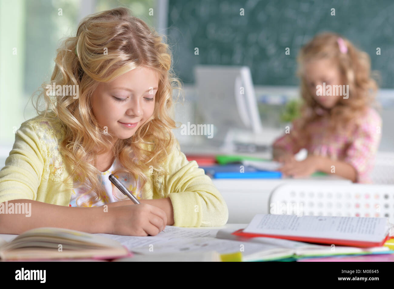 beautiful little girls at class Stock Photo - Alamy