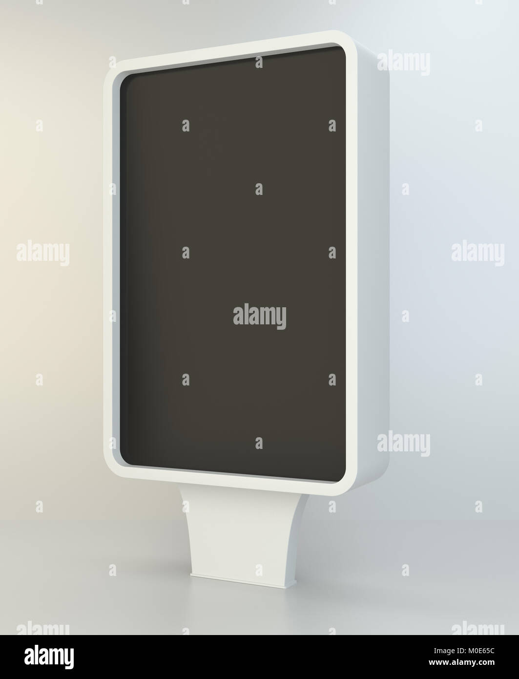 Outdoor blank advertising stand for street. 3d rendering Stock Photo ...