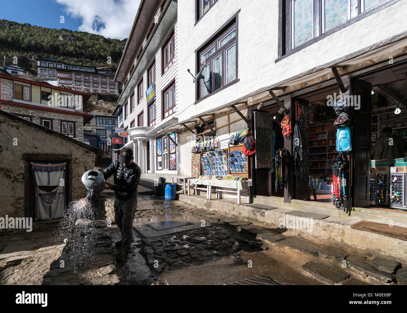Preventing street dust by using a water, nozzle made from a plastic ...
