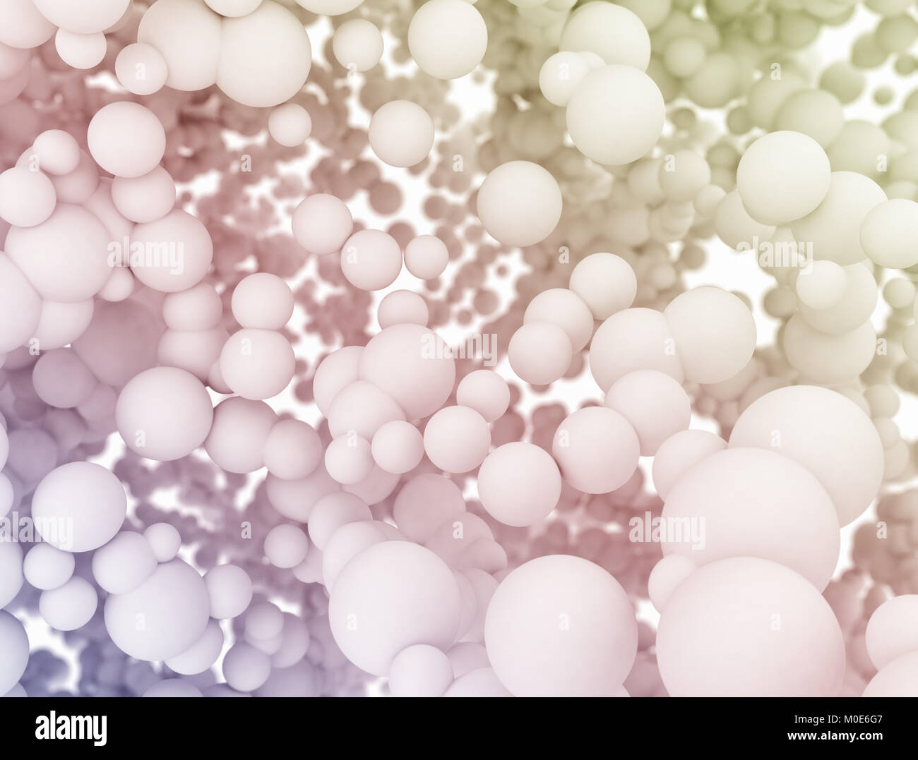 Abstract white 3d spheres - -cluster of cells Stock Photo - Alamy