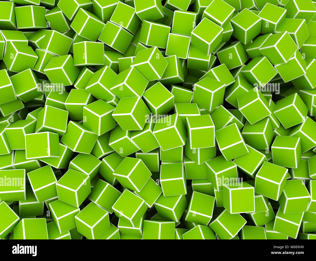 Green Cubes digital 3d background Stock Photo - Alamy