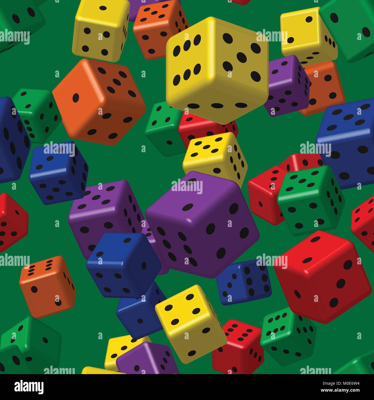 Rainbow Dice Seamless Pattern Stock Vector Image & Art - Alamy