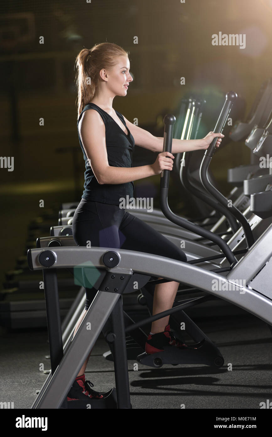Teenager exercising on treadmill hi-res stock photography and images ...