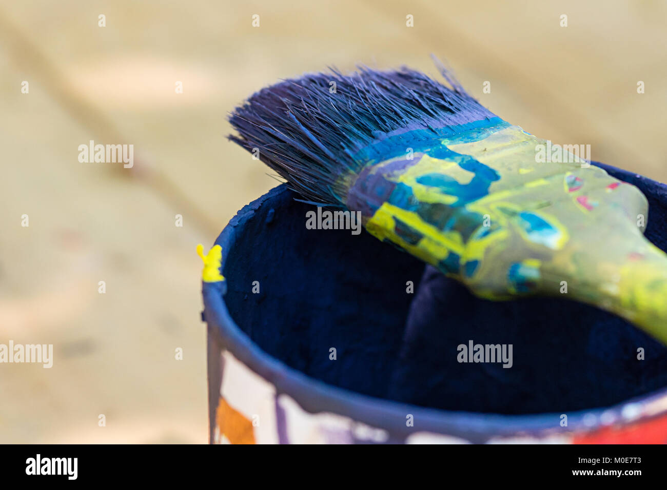 Blue paint brush hi-res stock photography and images - Alamy