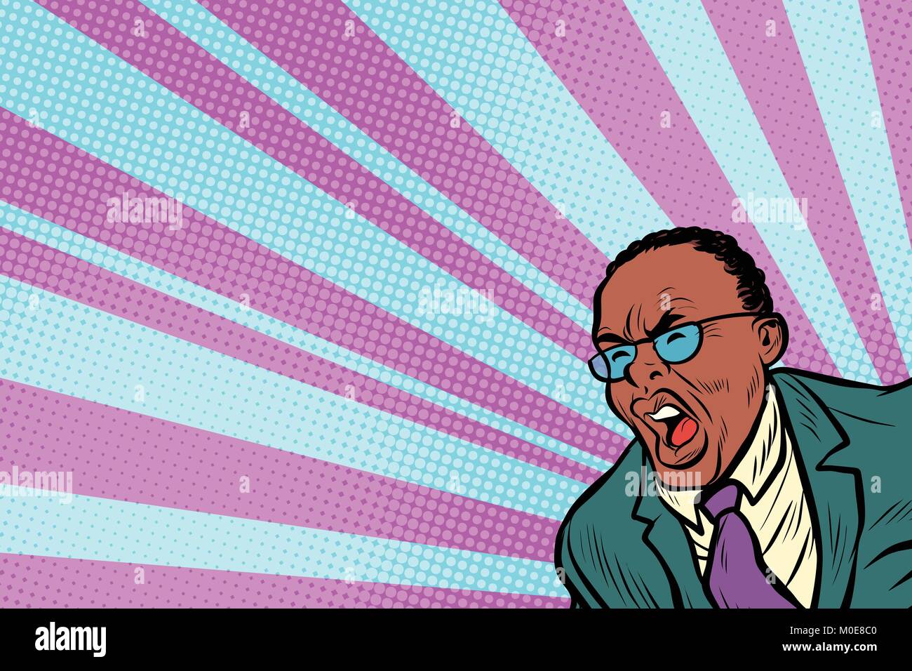 Pop art man shouting. African American people Stock Vector Image & Art ...