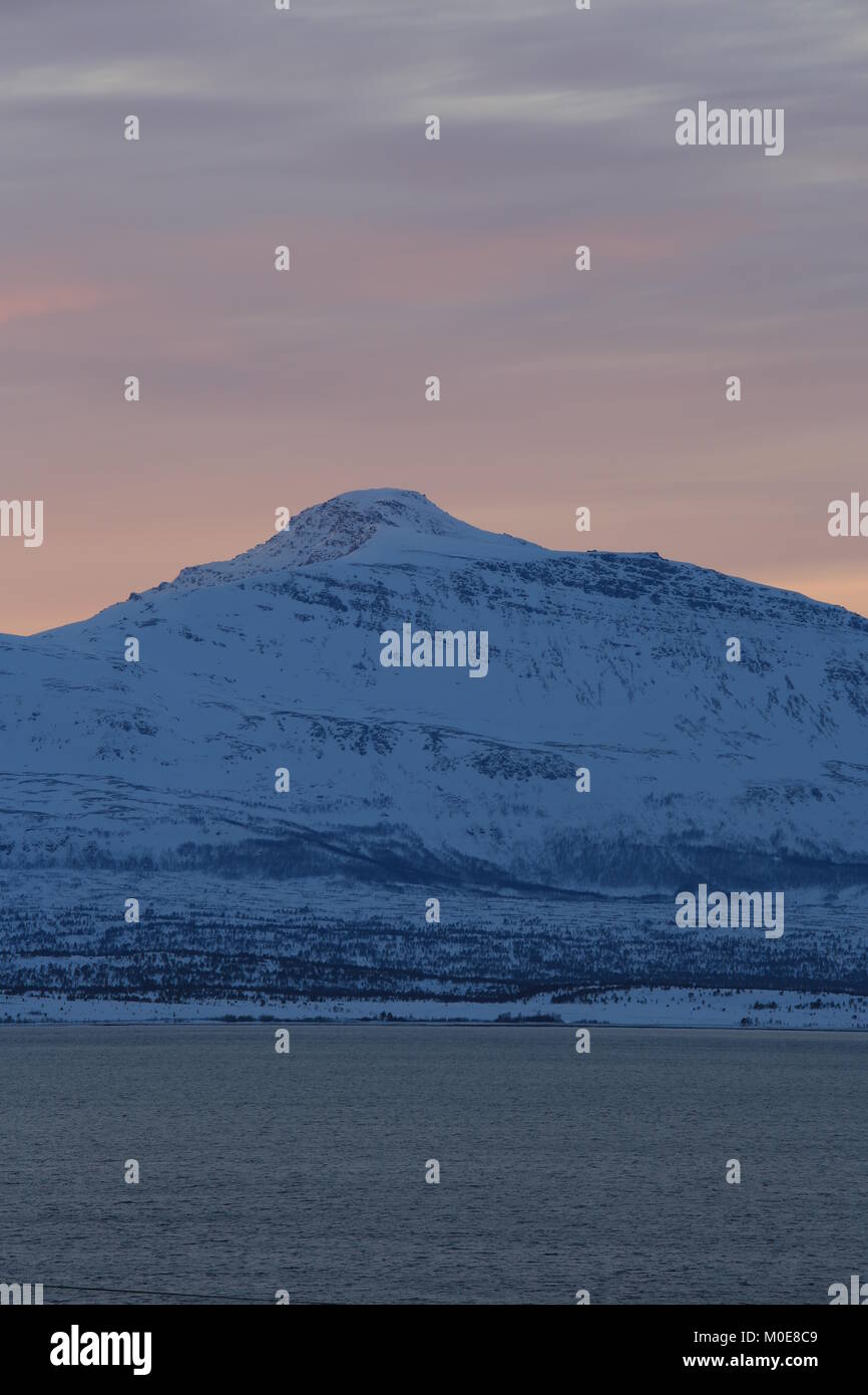 First Glimpse Of Sun In The Mountains Surrounding Tromsø After The ...