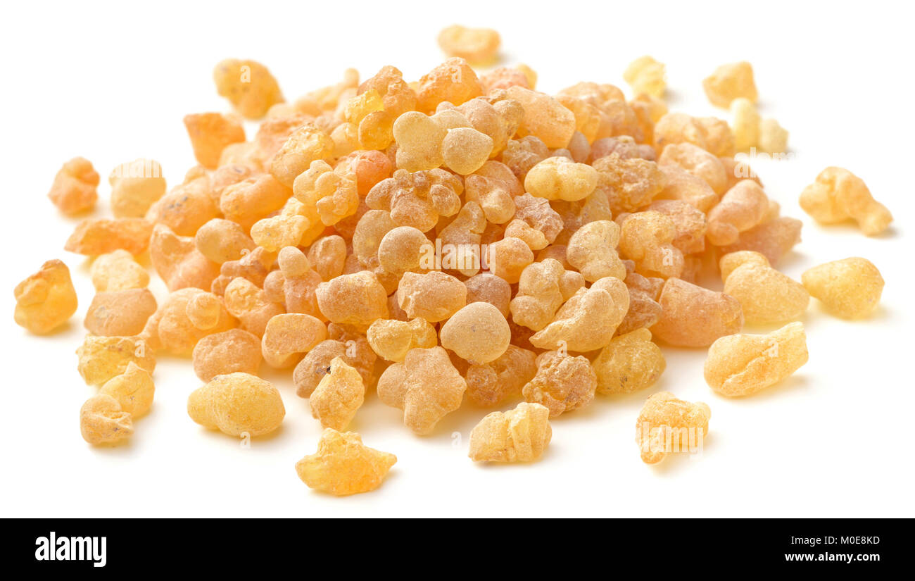 Pure Organic Frankincense Resin isolated on the white background Stock ...