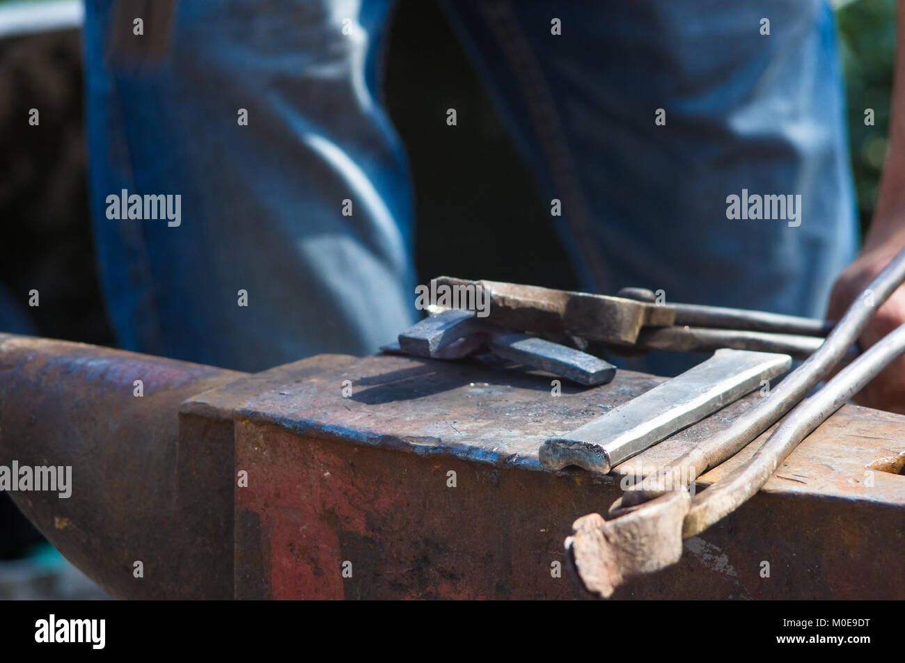 blacksmith tools and fixtures for hand forged metal Stock Photo - Alamy