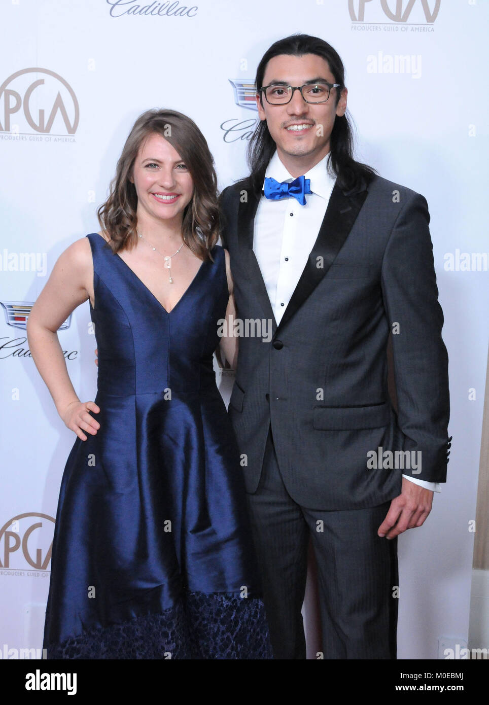 BEVERLY HILLS, CA - JANUARY 20: (L-R) Jeff Orlowski and Larissa Rhodes ...