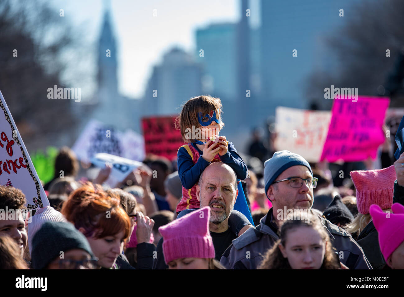 Philadelphia, Pennsylvania / USA: A young boy wearing a superhero ...