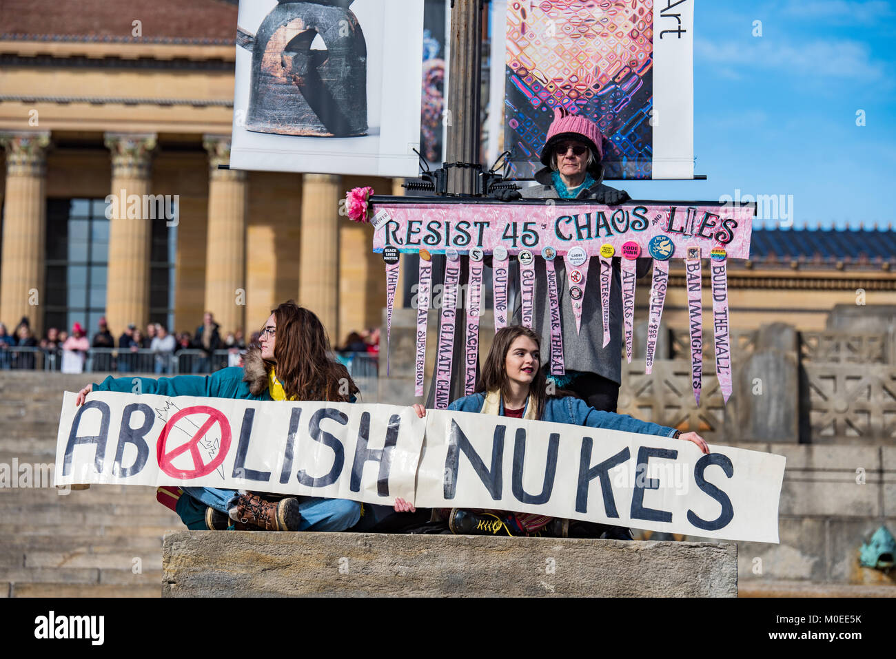 Philadelphia, Pennsylvania / USA: Members of Granny Peace Brigade Lou ...