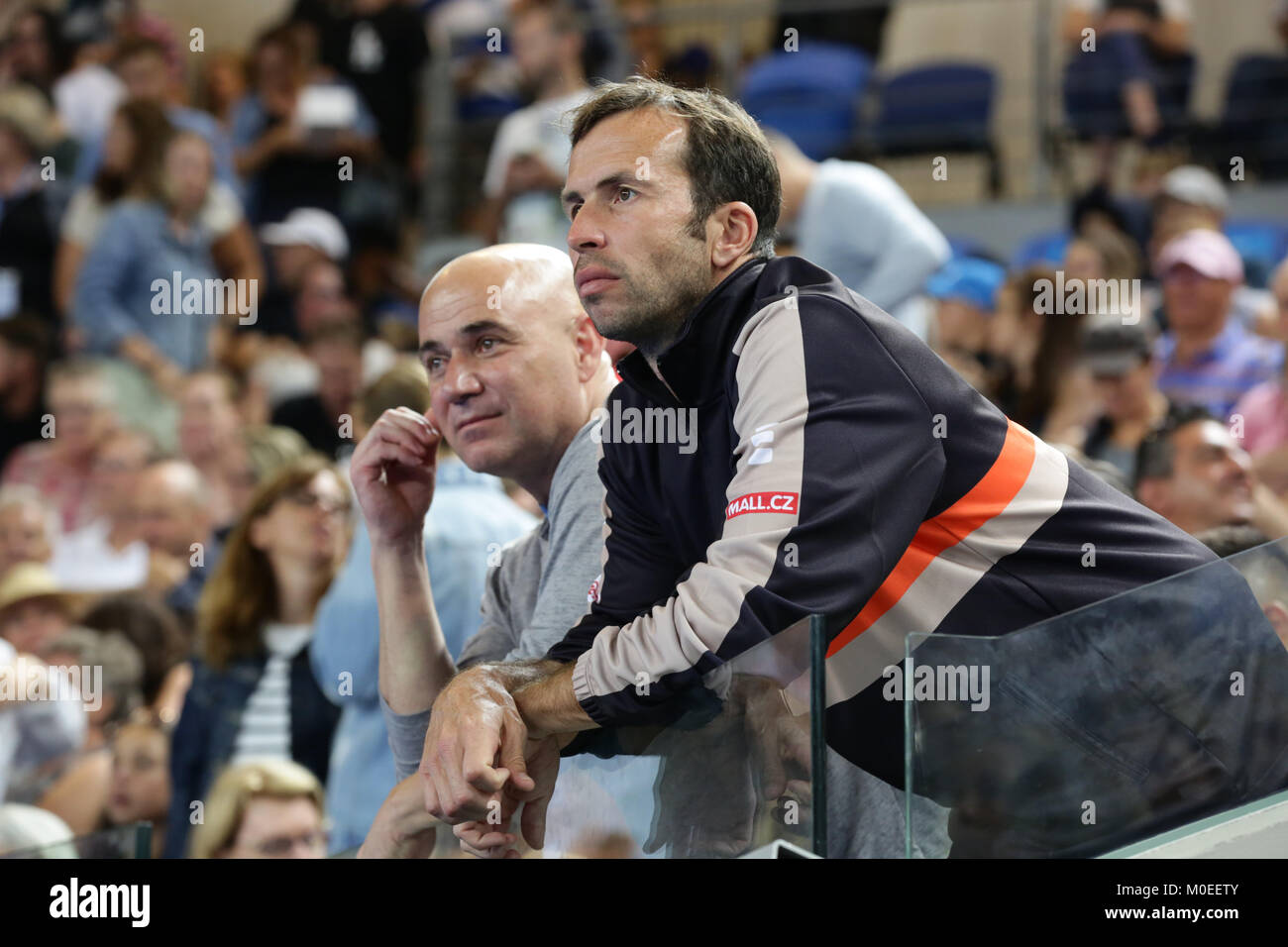 Australia. 20th Jan, 2018. American coach Andre Agassi together with ...