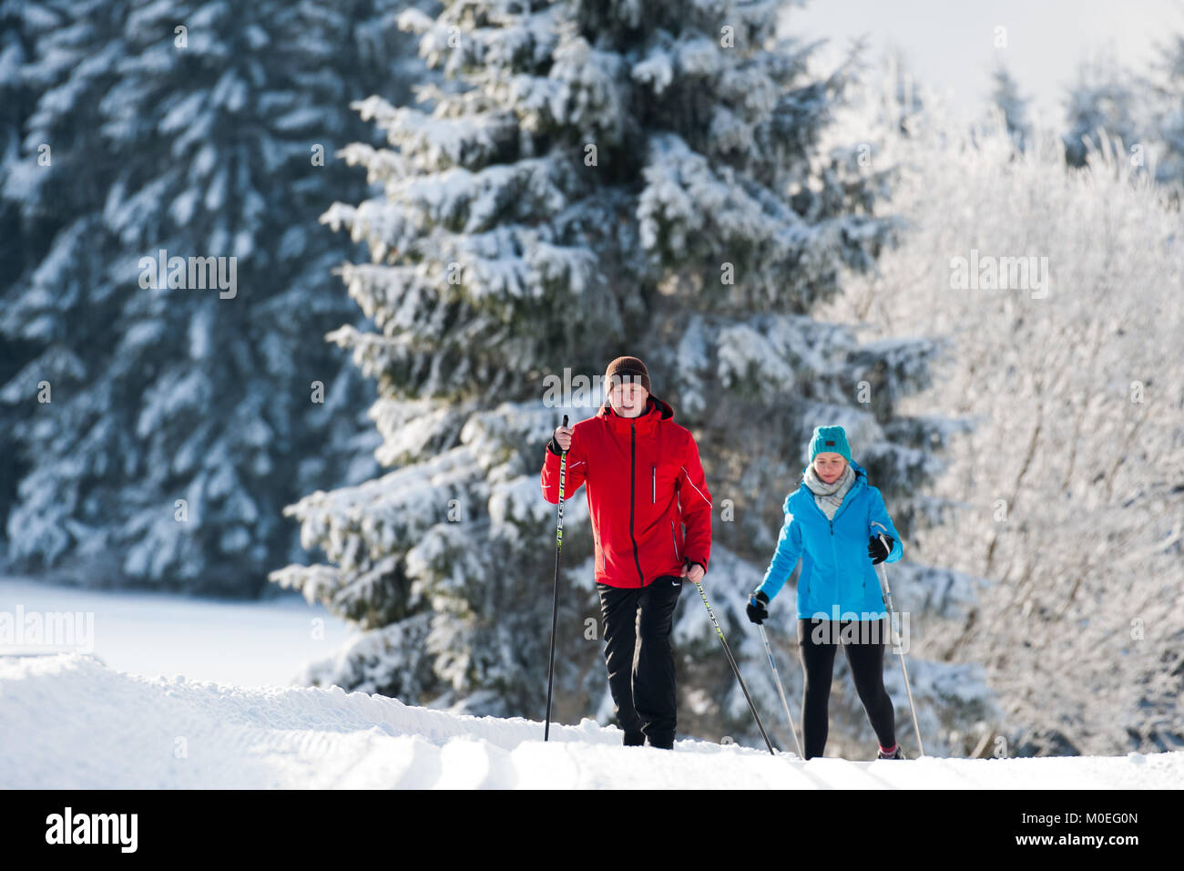 St. Andreasberg, Germany. 21st Jan, 2018. Winter sports enthusiasts ...