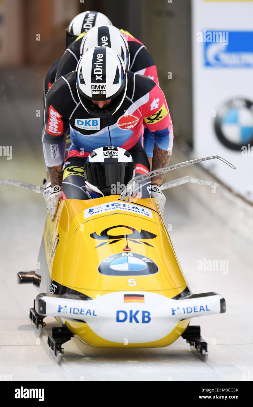 Schoenau am Koenigssee, Germany. 21st Jan, 2018. Nico Walther, Kevin ...