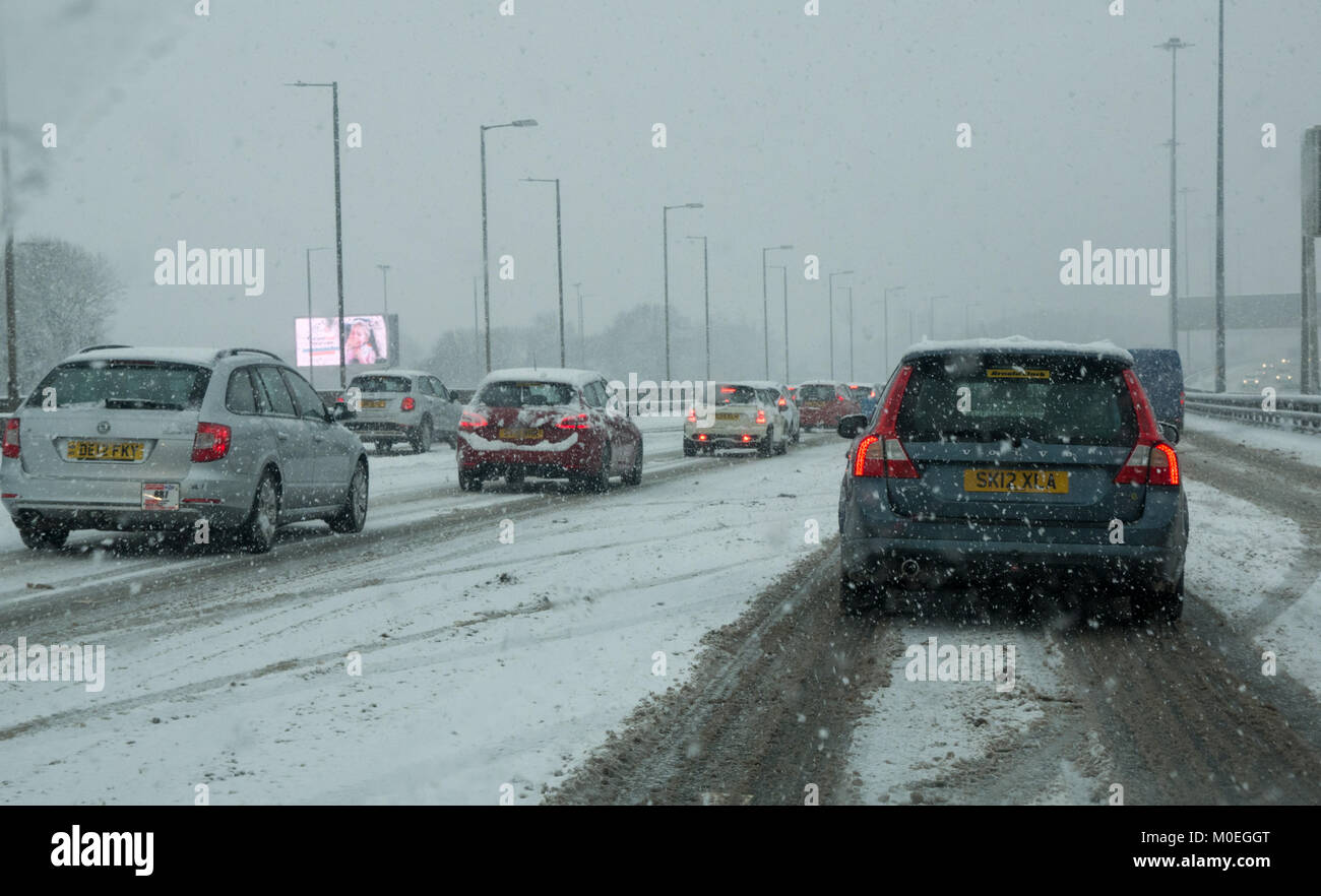 Traffic jam on m8 motorway hi-res stock photography and images - Alamy
