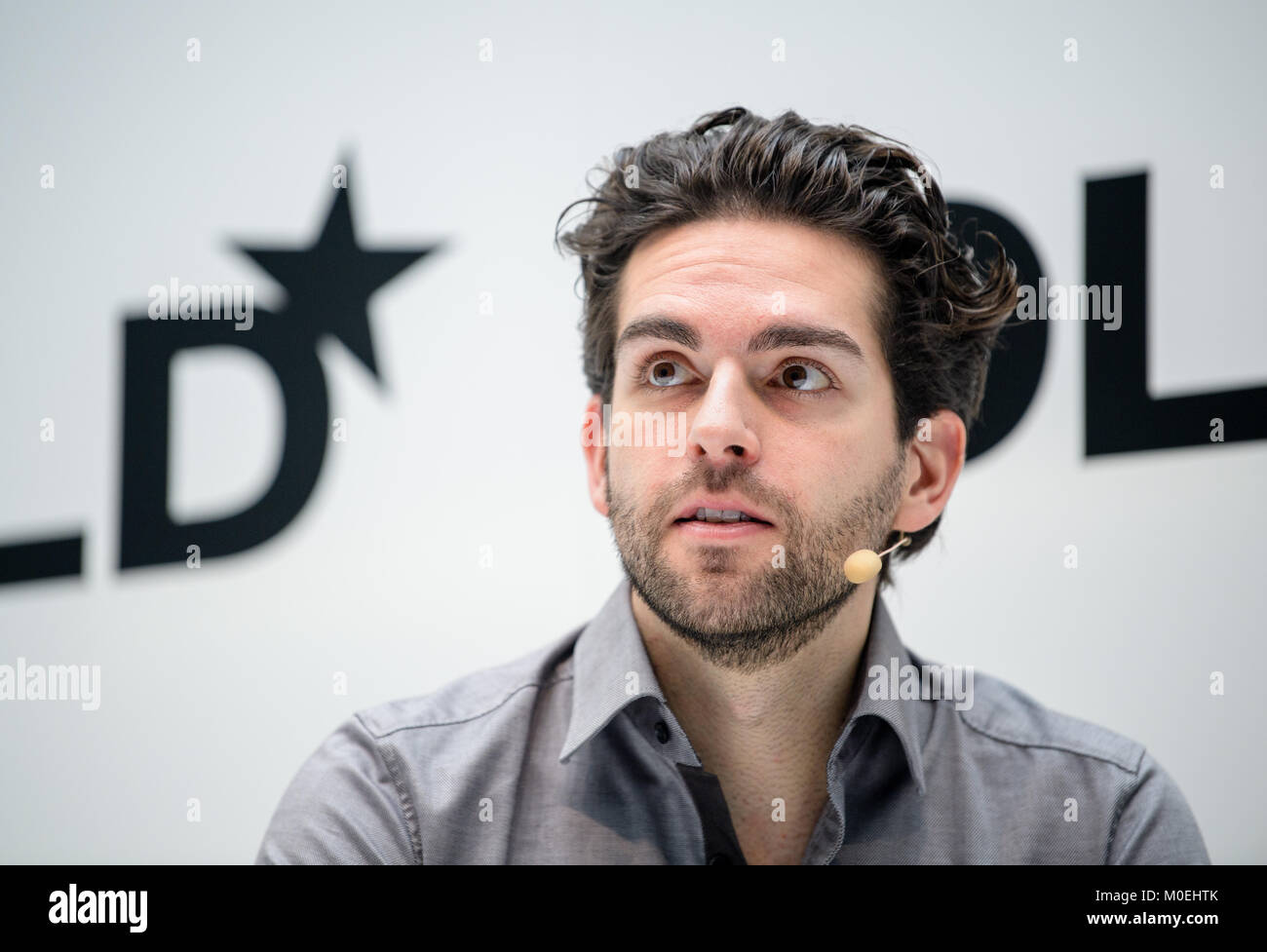 Munich, Germany. 21st Jan, 2018. Daniel Wiegand, CEO of Lilium Aviation ...