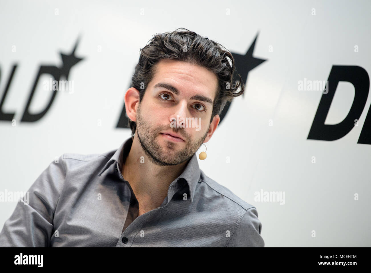 Munich, Germany. 21st Jan, 2018. Daniel Wiegand, CEO of Lilium Aviation ...