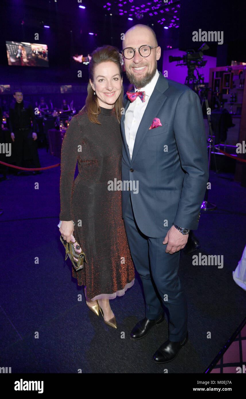 Kitzbuehel, Austria. 20th Jan, 2018. Former skier Marco Buechel and his ...