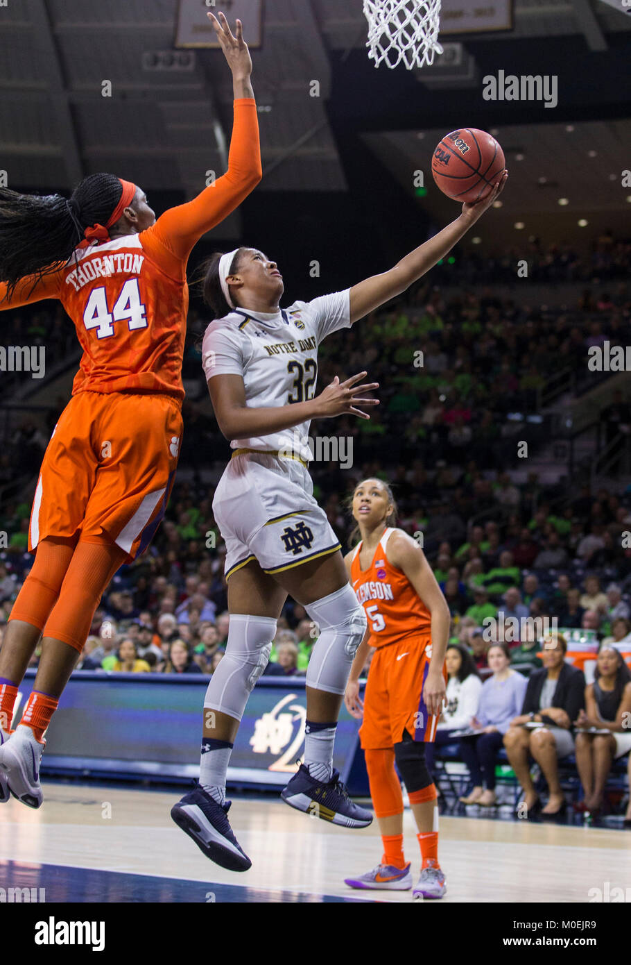 South Bend, Indiana, USA. 21st Jan, 2018. Notre Dame forward Danielle ...