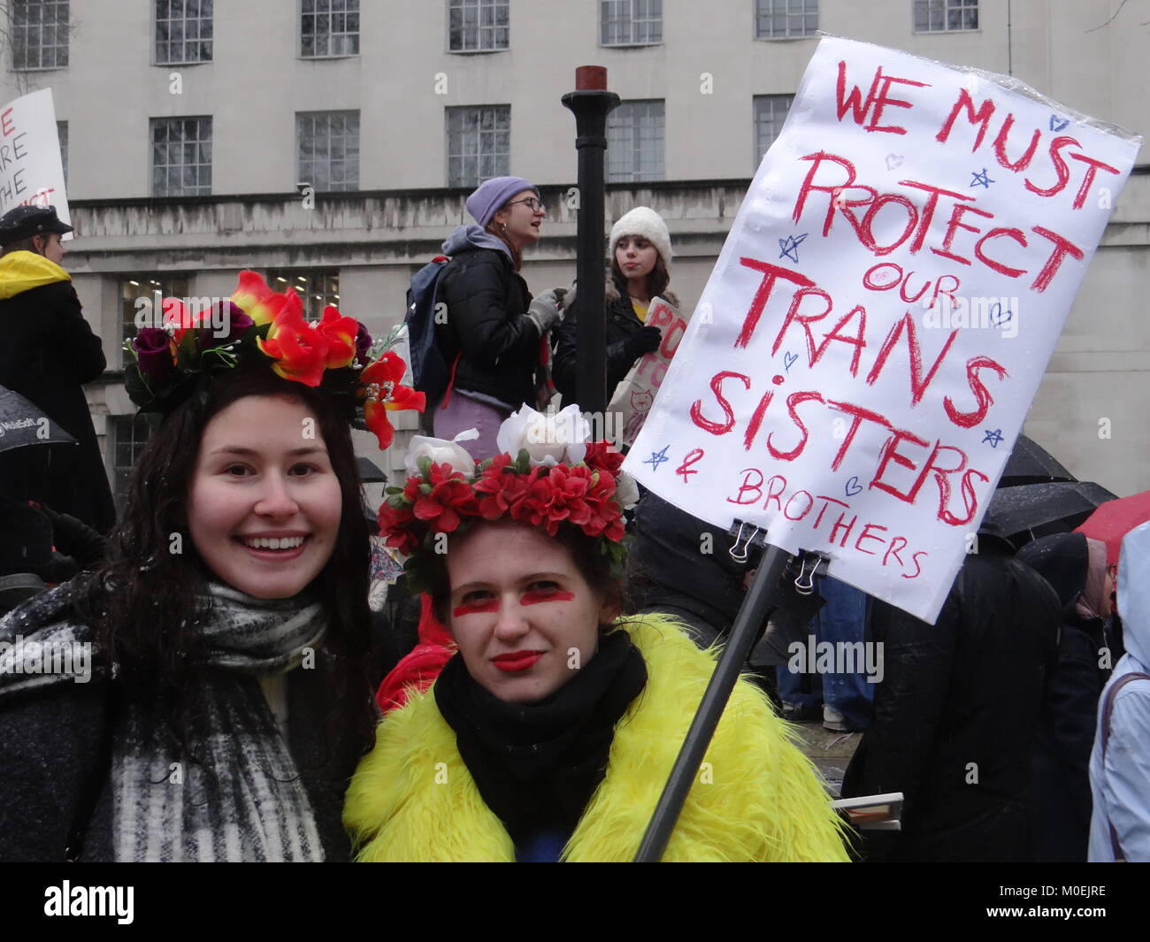 London, UK. 21st Jan, 2018. Hundreds of women joined Time's Up protest ...