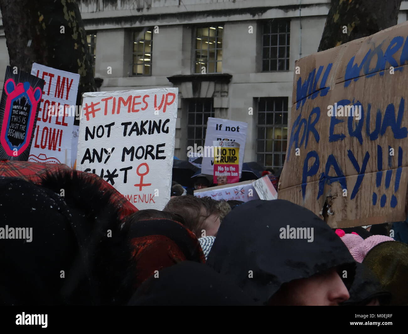 London, UK. 21st Jan, 2018. Hundreds of women joined Time's Up protest ...