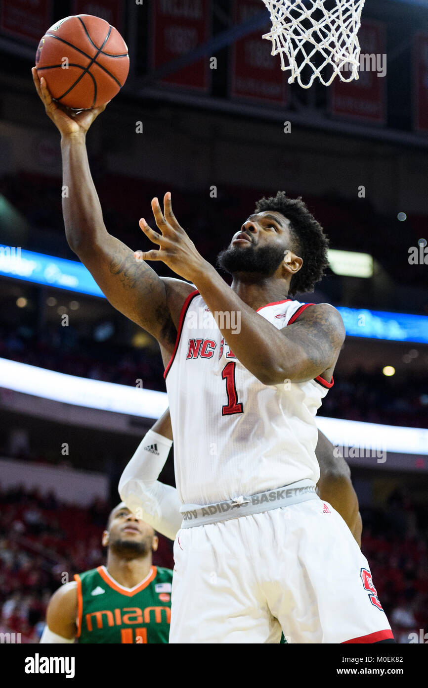 Raleigh, USA. 21st Jan, 2018. North Carolina State Wolfpack forward ...