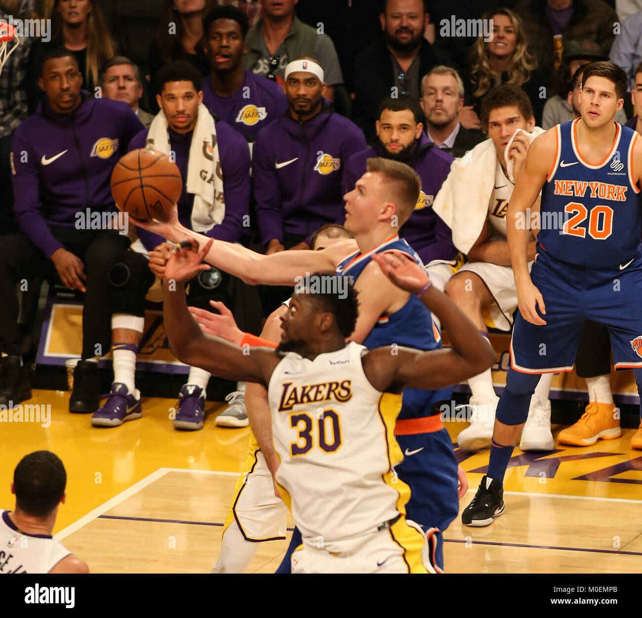 Los Angeles, CA, USA. 21st Jan, 2018. Los Angeles Lakers forward Julius ...