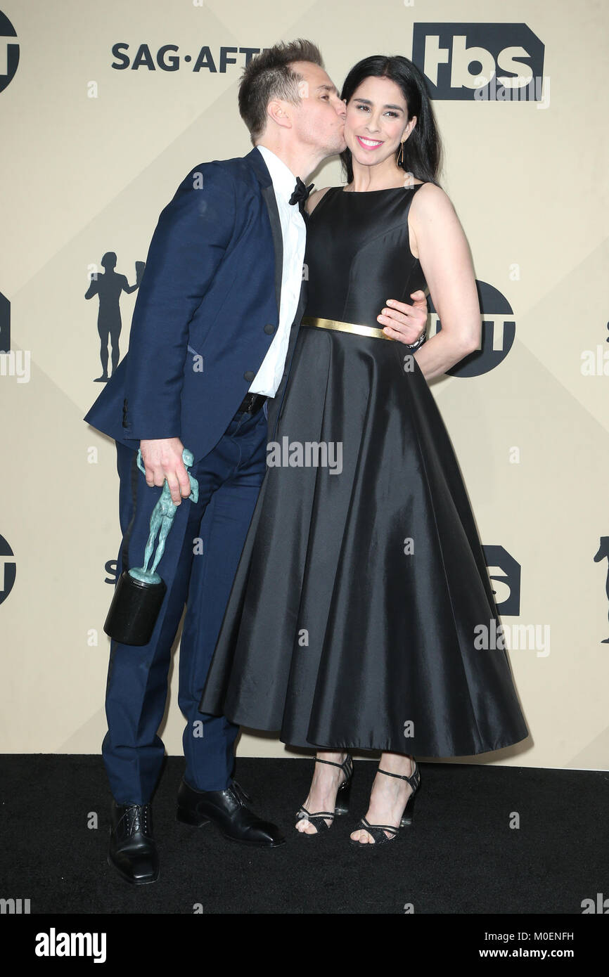Los Angeles, Ca, USA. 21st Jan, 2018. Sam Rockwell, Sarah Silverman at ...
