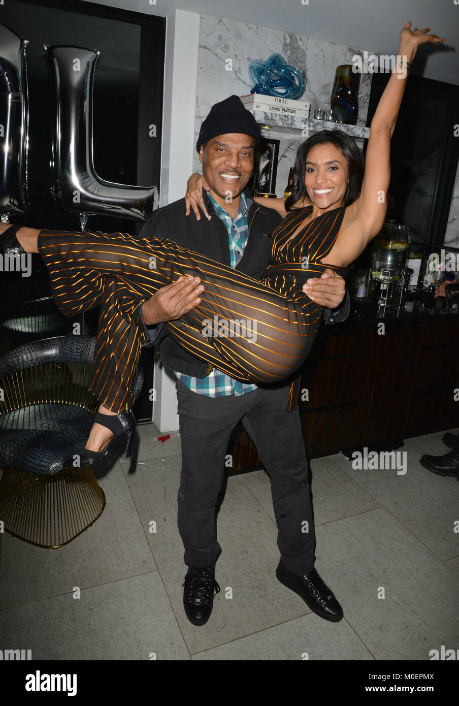 Los Angeles, Ca, USA. 21st Jan, 2018. Frank Gatson Jr., Annie Ilonzeh ...