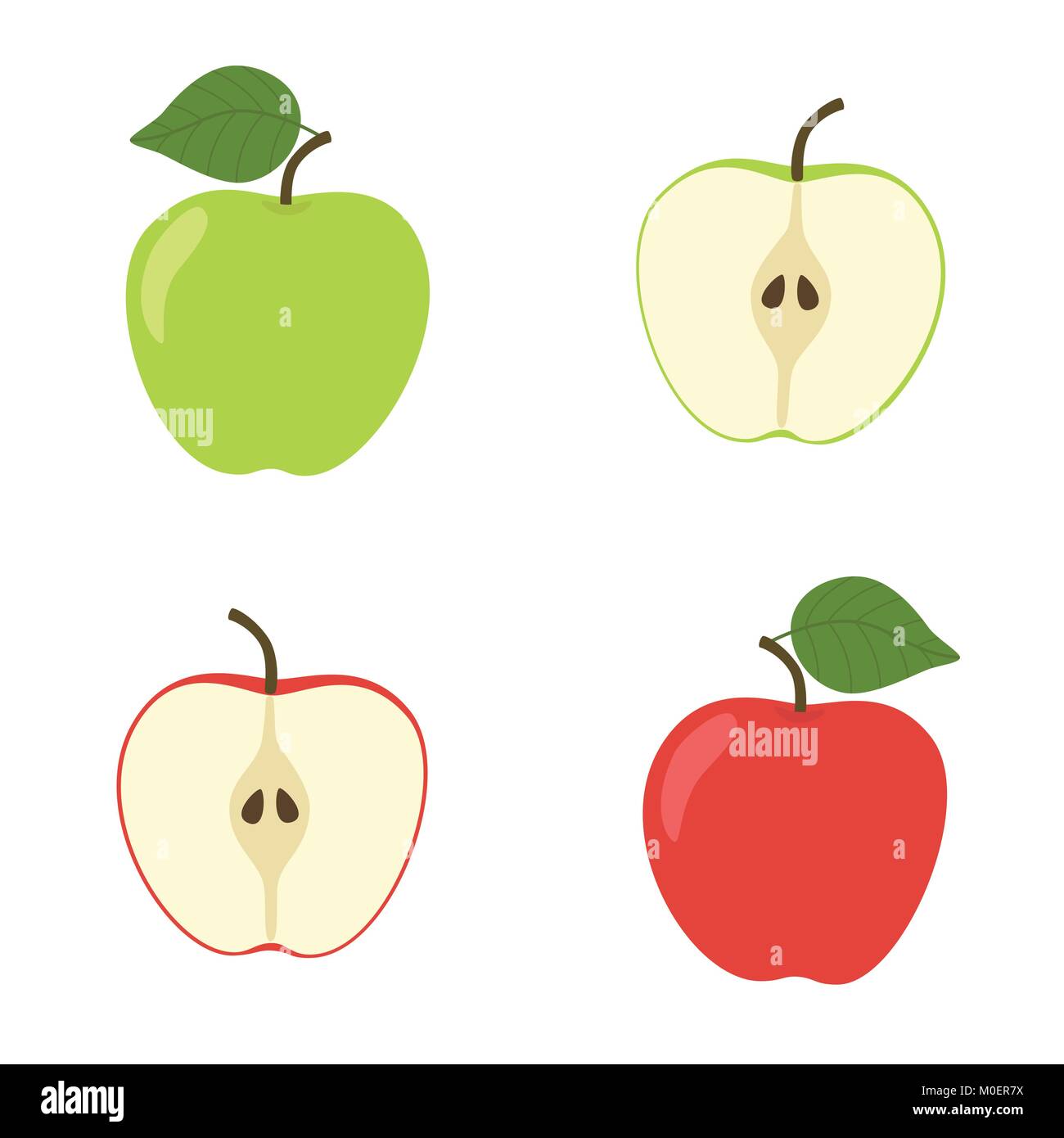Apple shape cartoon hi-res stock photography and images - Alamy