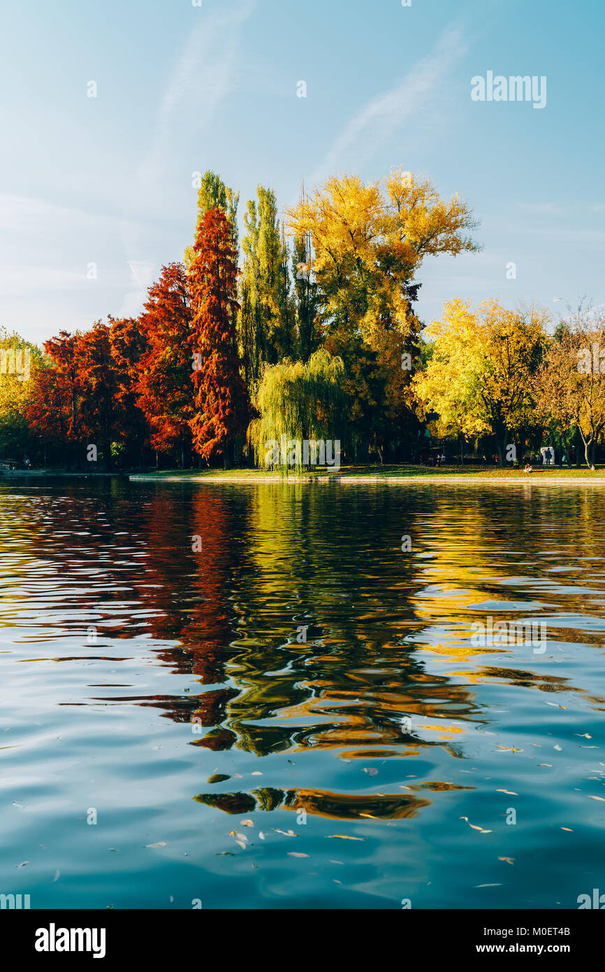 Autumn Season In Bucharest Park Landscape Stock Photo - Alamy